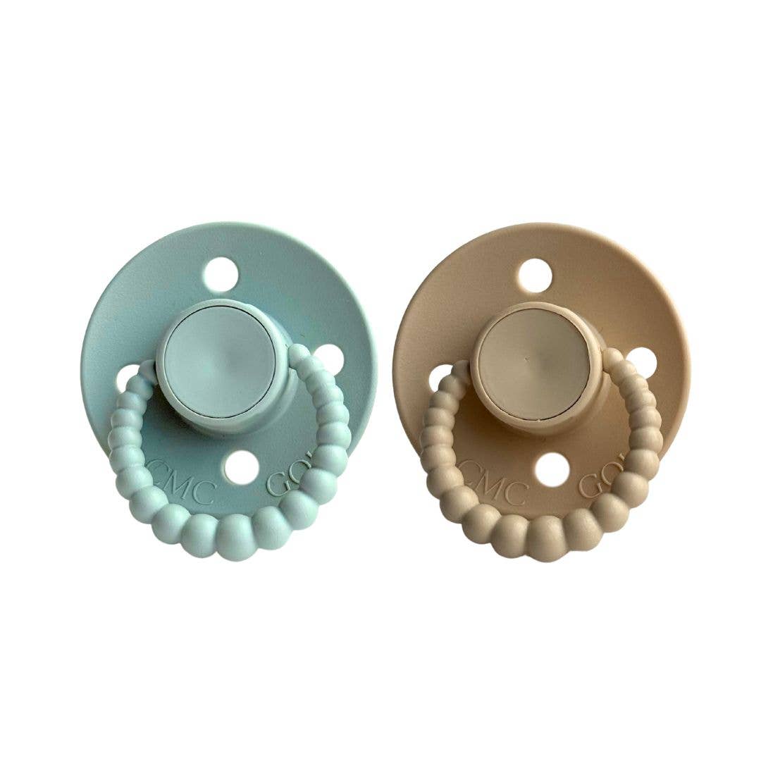 2pk Dummies | Bubble - Sage + Almond: Size 1 – Fred Peanut Kids Boutique
