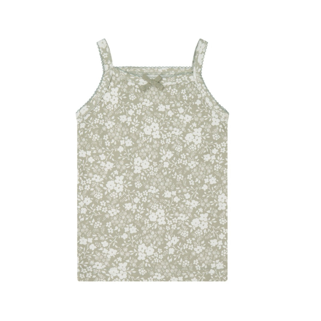 Singlet | Organic - Pansy Floral Mist – Fred Peanut Kids Boutique